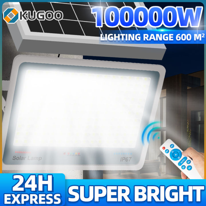 KUGOO 300W 500W 1000W BUY 1 TAKE 1 Solar Light Heavy Duty Solar Led Outdoor Flood Light Street ...
