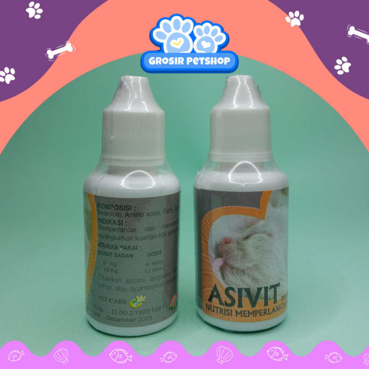 ASIVIT CAT 30ML - VITAMIN PENAMBAH ASI KUCING SUPLEMEN NUTRISI ...