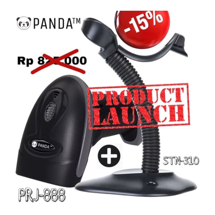 2D BARCODE SCANNER E-FAKTUR PANDA PRJ-888A AUTO+STAND(QR Code-Efaktur ...