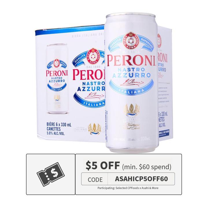 Peroni Italian Premium Beer Cans 6 x 330ML | Lazada Singapore