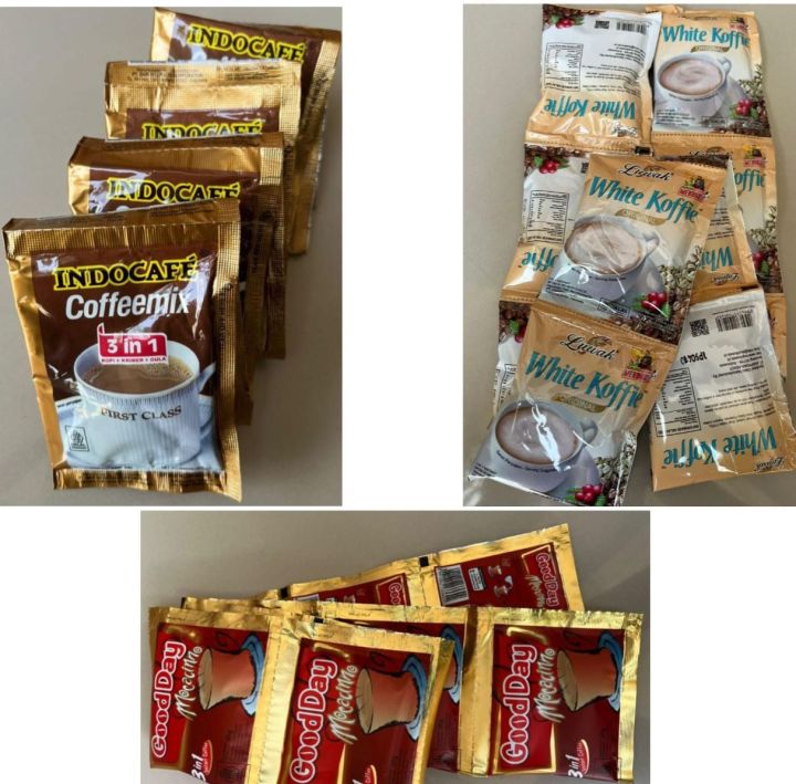 20 / 30 SACHET KOPI LUWAK INDOCAFE GOOD DAY MERAH INSTANT 3 IN 1 COFFEE ...