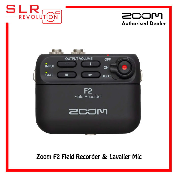 Zoom F2 Ultracompact Portable Field Recorder with Lavalier Microphone ...