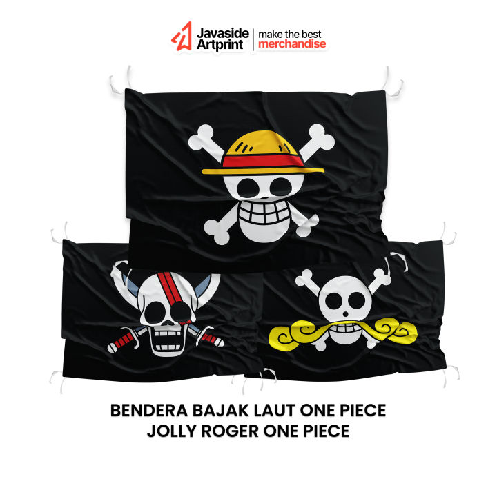 Bendera one piece - Bendera logo bajak laut - JOLLY ROGER - Javaside ...