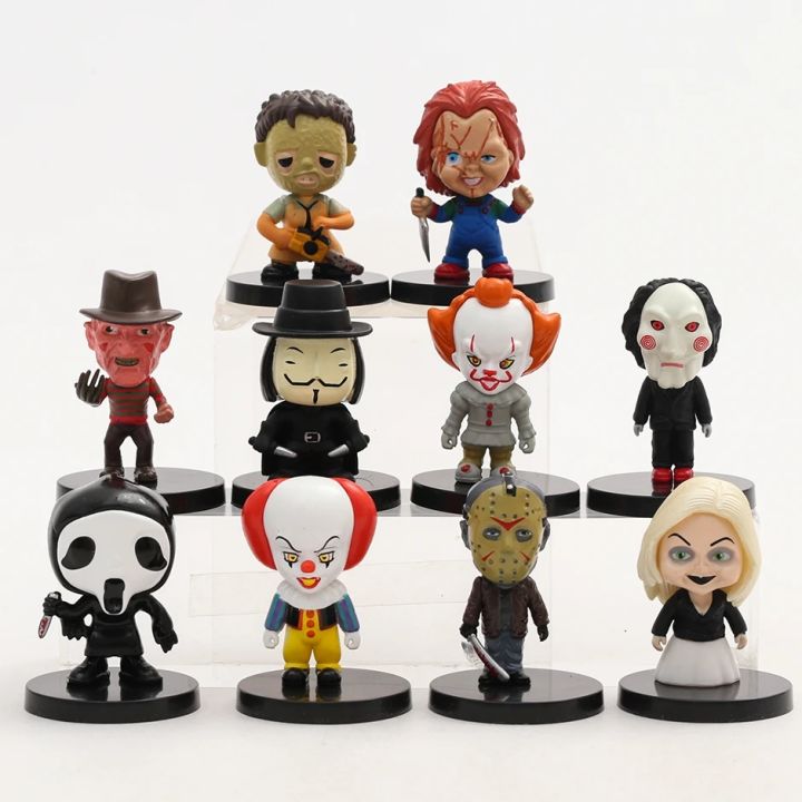 Pennywise Chucky Jason Freddy Billy Face รูปวีตุ๊กตาของเล่นฟิกเกอร์ขนาด ...