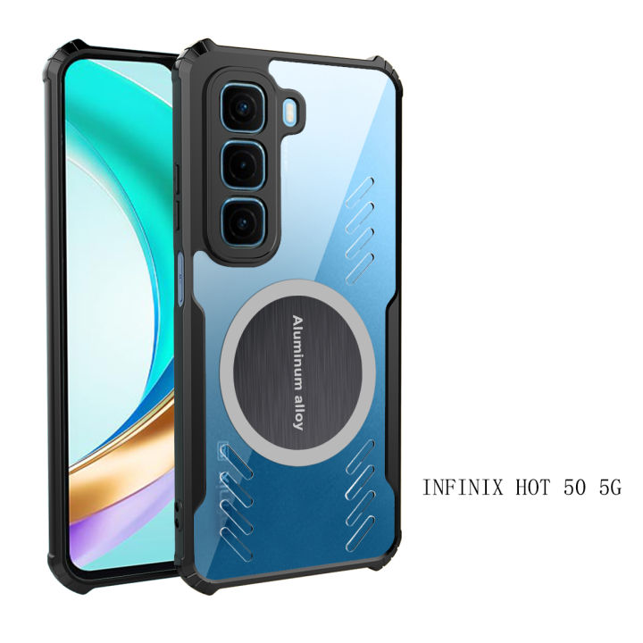 Casing For infinix Hot 50 Case Translucent Frame Heat Dissipation For ...
