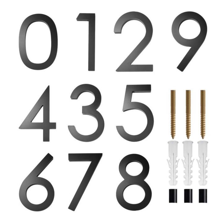 Floating House Numbers Acrylic Fashionable Mailbox Numbers Anti-Rust ...