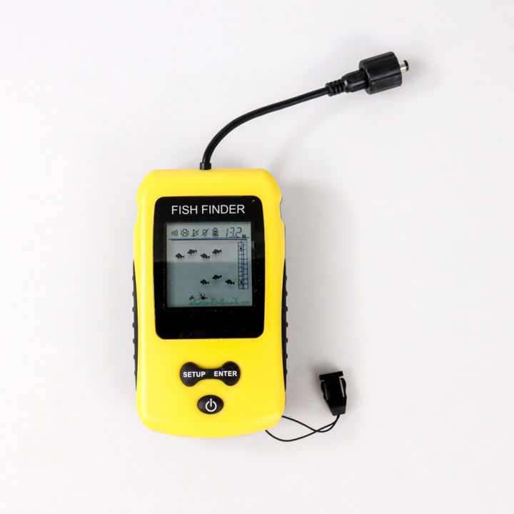 Alat pendeteksi Ikan size 4x4 Inch dengan layar Display Kedalaman 100M ...