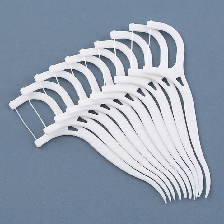 100pcs Dental Floss Flosser Picks Toothpicks Teeth Stick Tooth Cleaning ...
