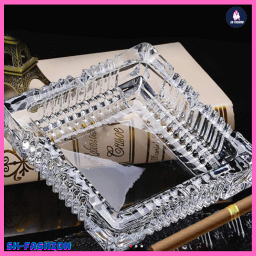 SK-FASHION SQUARE CLEAR GLASS ASH TRAY | Lazada PH