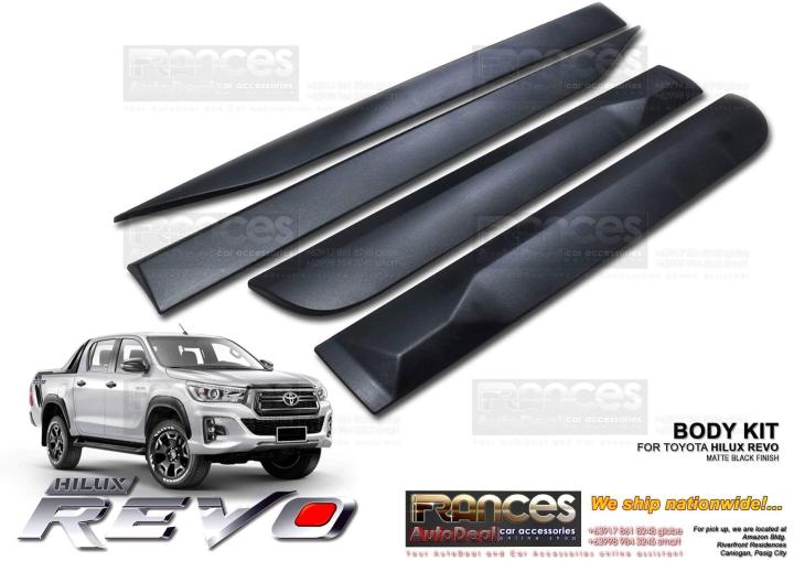 TOYOTA HILUX J E G V Conquest 2016 to 2024 4pcs Door Side Moulding ...