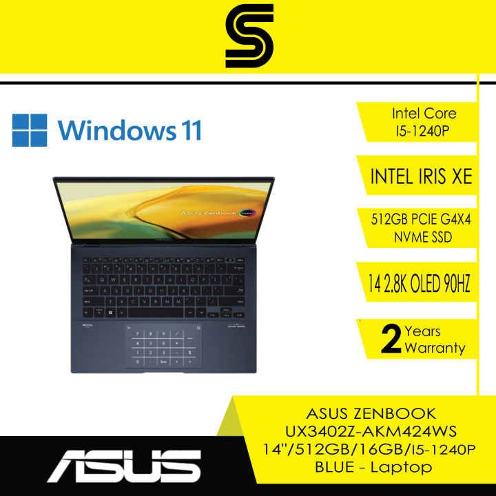 ASUS ZENBOOK 14 OLED UX3402Z-AKM424WS - Laptop (14 90HZ 2.8K OLED / I5 ...