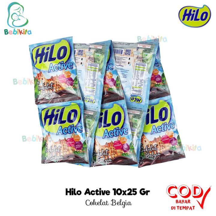 Hilo Active Renceng Isi 10Sachet Susu Tinggi Kalsium untuk Usia 19th Ke ...