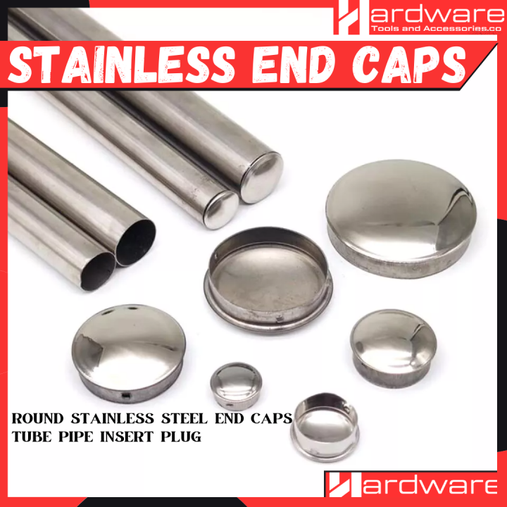 Round Stainless Steel Blanking End Caps Tube Pipe Inserts Plug Bung Box ...