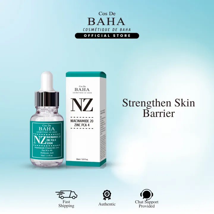 Cos De BAHA Niacinamide 20% Zinc Pca 4% 30ml (NZ) - Pore Reducer + Uneven Skin Tone Treatment ...