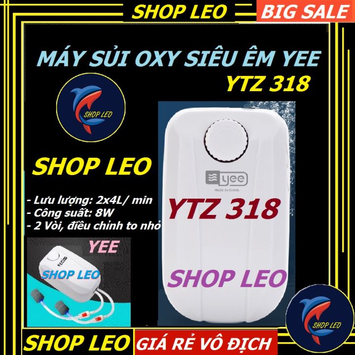 Máy sủi oxi 2 vòi YEE YTZ 318 (siêu êm) - 8W - phụ kiện thủy sinh ...