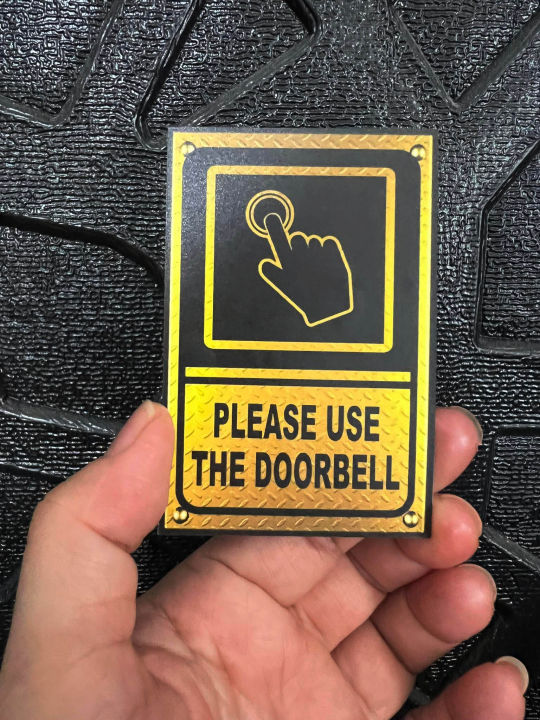 BG Use Doorbell Sign Sticker PVC Sintra Board l Waterproof | Lazada PH