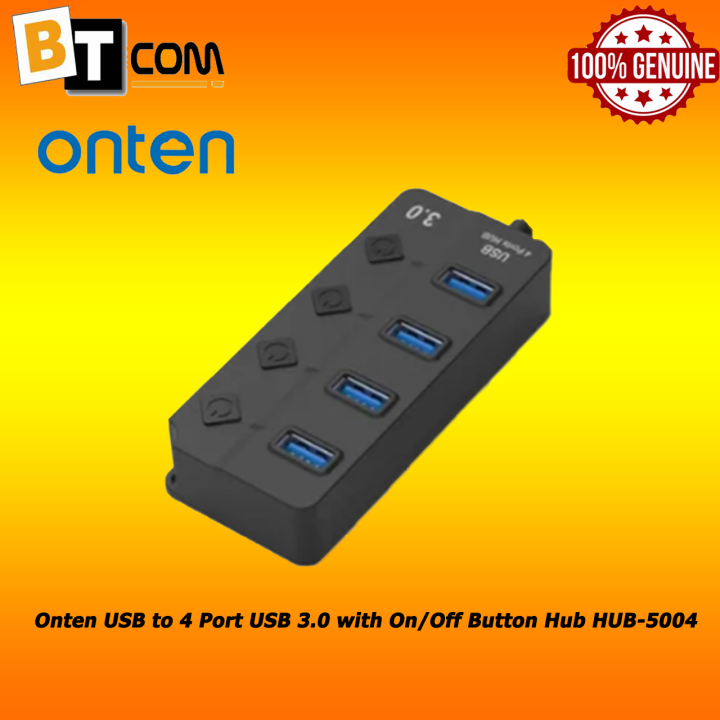Onten USB to 4 Port USB 3.0 with On/Off Button Hub HUB-5004 | Lazada Onten USB to 4 Port USB 3.0 with On/Off Button Hub HUB-5004 | Lazada