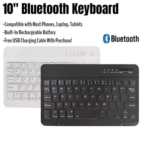 🔥SG READY STOCK🔥 10 Inch Bluetooth Wireless Keyboard Rechargeable ...