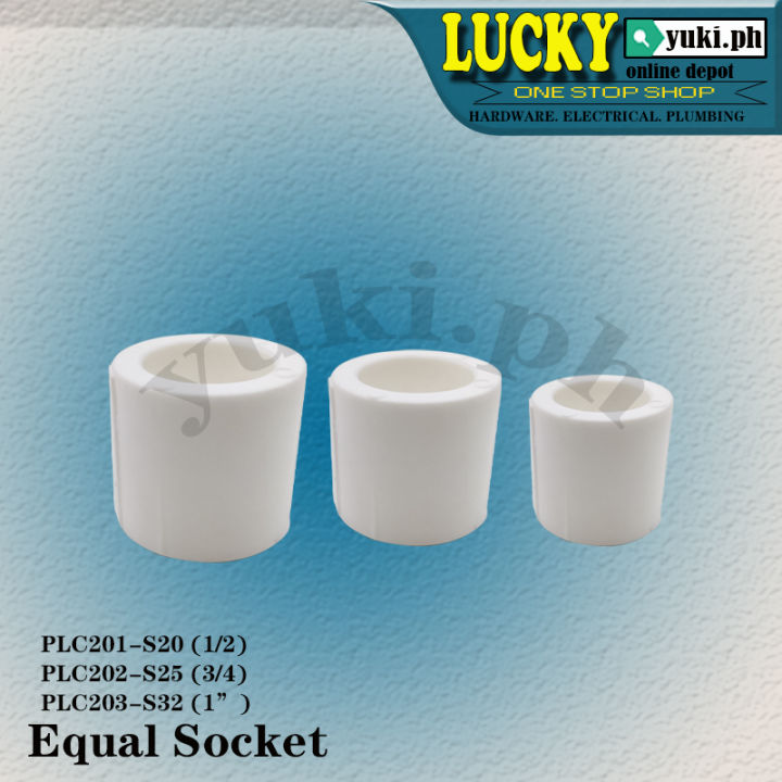 PPR PLAIN EQUAL SOCKET PIPE FITTINGS ( 1/2 , 3/4 , 1 ) SOLD PER PIECE ...
