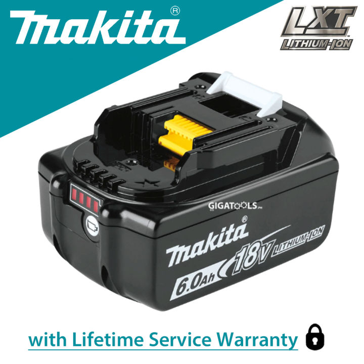Makita BL1860B / BL1860 Li-ion Battery 6.0Ah 18V LXT ( CRDLSBATT ) ( MAK18V ) [GIGATOOLS ...