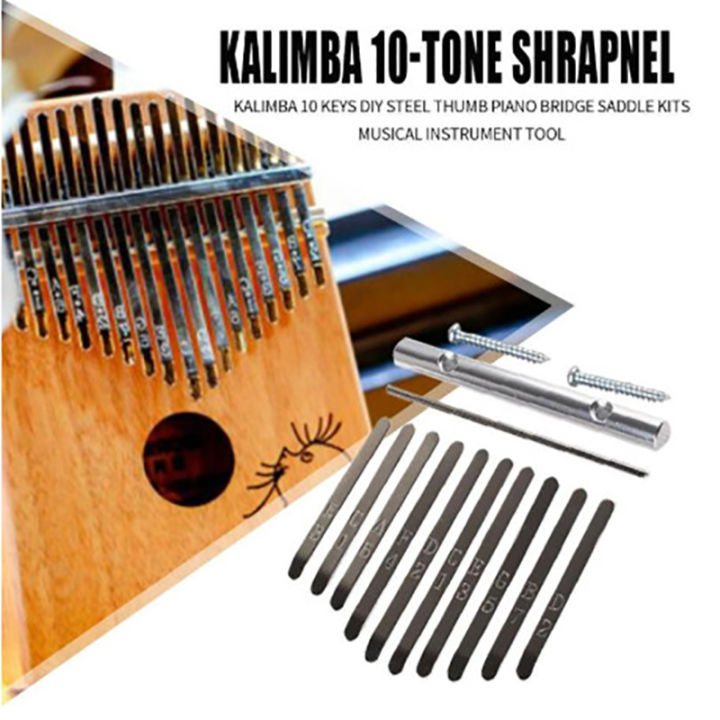 [Den Fashione] 10-Key Kalimba Keyboard DIY Steel Keys Bridge Thumb ...