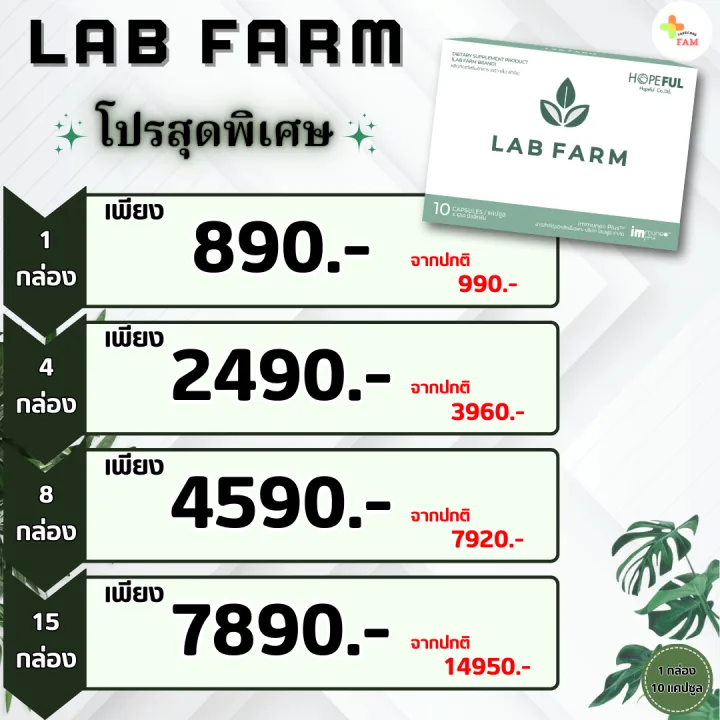 ⭐ โปรโมชั่นพิเศษประจำเดือน ⭐ Lab Farm แล็ปฟาร์ม ผลิตภัณฑ์อาหารเสริม ...