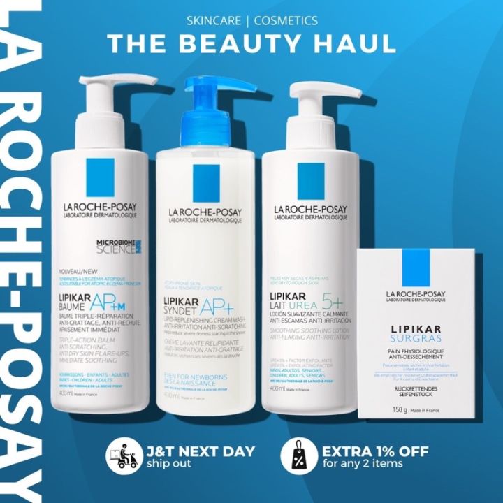 La Roche-Posay Lipikar Baume AP+M | Lait Urea 5+ Smoothing | Syndet AP+ ...