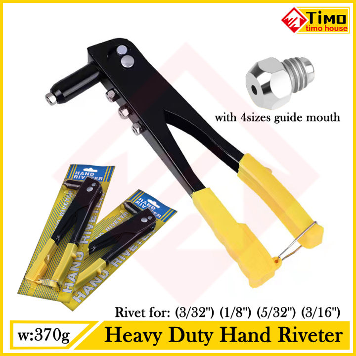 Heavy Duty Hand Riveter for Blind Rivets 3/32'' 1/8'' 5/32'' 3/16 ...