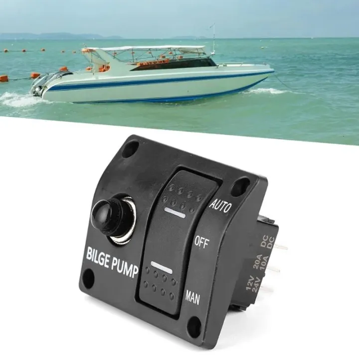 Marine Bilge Pump Switch Panel 3 Way Switch Panel Automatic Pump Switch ...