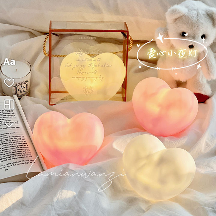 Big Size Heart Lamp Valentine's Day Gift Night Light 3D Love Desk Lamps ...