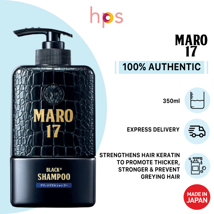 [ Imported from Japan ] MARO17 Black Plus Shampoo 350ML FOR MEN AND WOMEN MADE IN JAPAN MARO ...