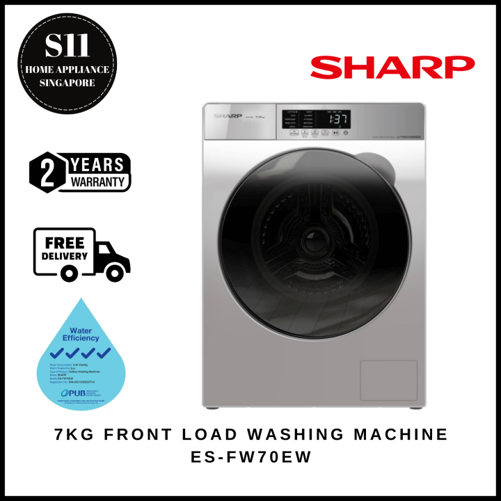 SHARP ES-FW70EW 7KG FRONT LOAD INVERTER WASHING MACHINE - 2 YEARS ...
