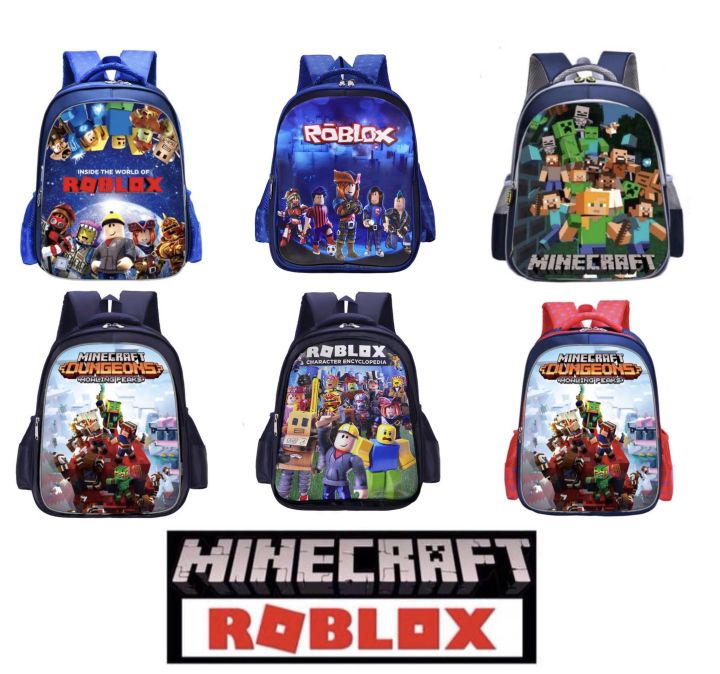 Kids Boy Girl Backpack Roblox Spiderman Ultraman Frozen Pony Unicorn ...