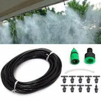 🌹READY STOCK🌹 Patio Mist Cooling Kit Outdoor Misting Coolant System Mist Cooler Garden Pool Kit ...