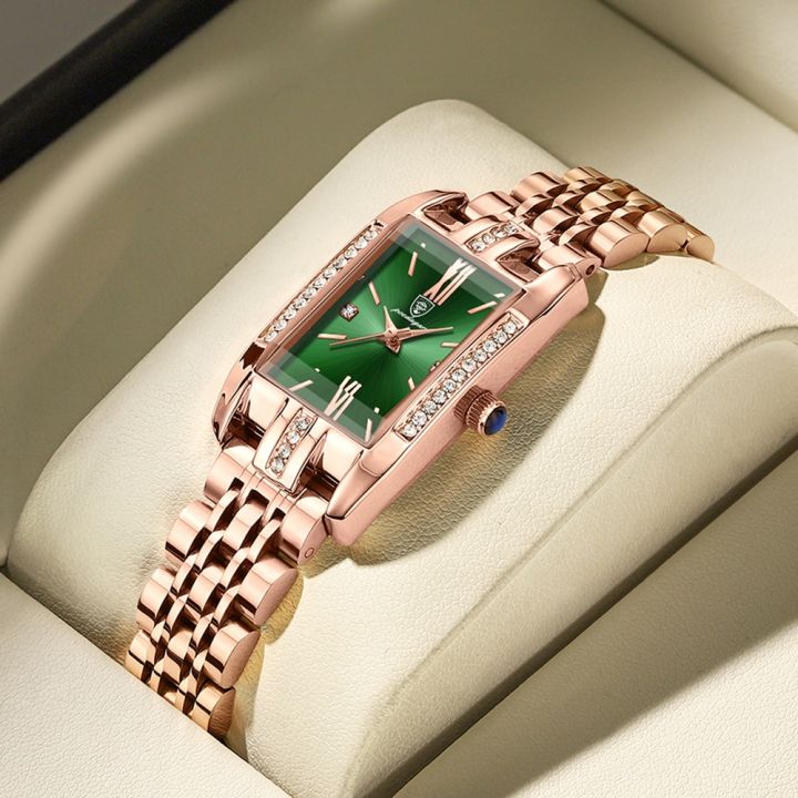 POEDAGAR Women Watch Fashion Luxury Diamond Green Dial Square Quartz ... POEDAGAR Women Watch Fashion Luxury Diamond Green Dial Square Quartz ...