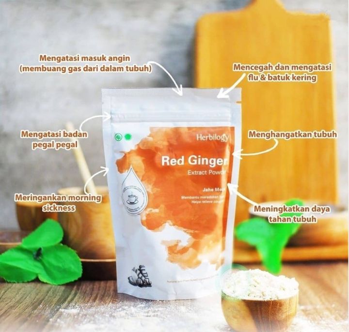 HERBILOGY Red Ginger Extract Powder (Jahe Merah) 100 Gram | Lazada ...