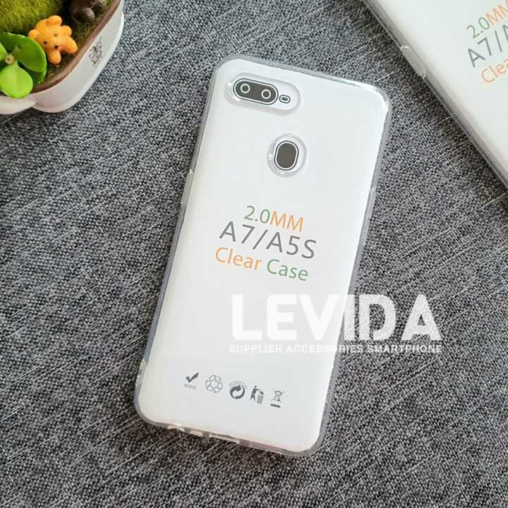 Oppo A7 Oppo A5S Oppo A12 Soft case Clear 2.0mm Case Bening Oppo A7 ...