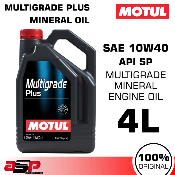 MOTUL 10W40 MULTIGRADE PLUS Engine Oil 4 Liters | Lazada PH