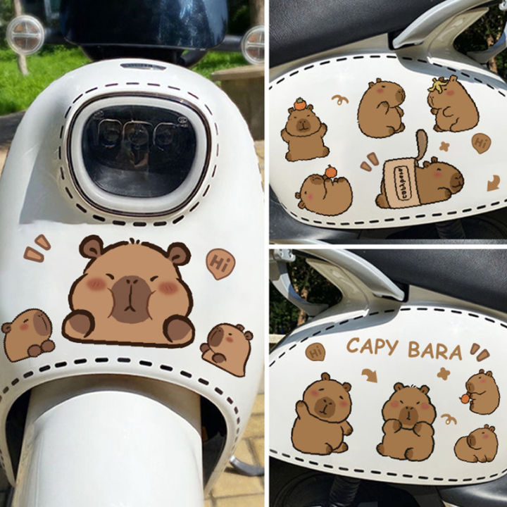 [FU💖] Cute Capybara Car Stickers Waterproof Auto Truck Window Body ...