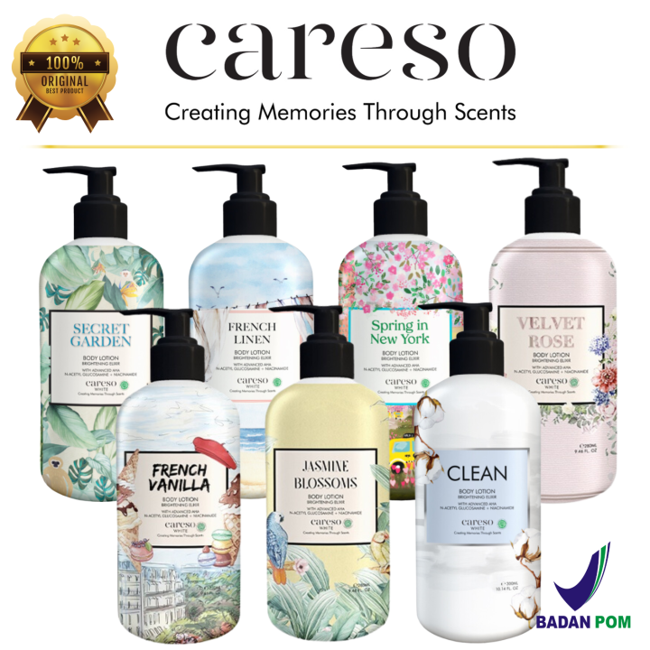 CARESO Body Lotion Secret Garden French Vanilla Jasmine Blossom Velvet ...