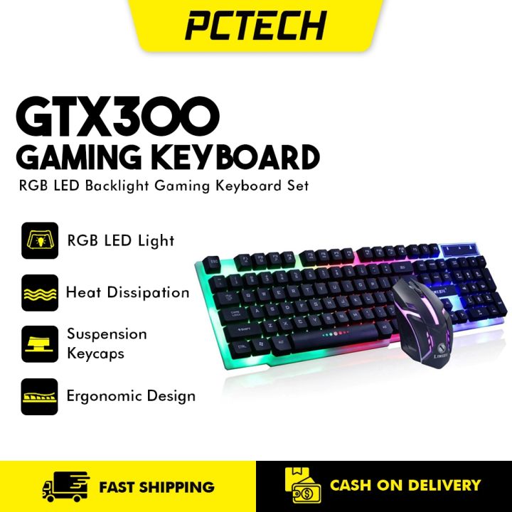 Popcorn Gtx300 Colorful Led Illuminated Backlight Ergonomic Gtx350 USB ...