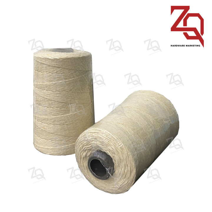 [ ZQ MARKETING ] Cotton Yarn/ Pipe Thread String / Pipe Twine/ Benang Ikat Pipe/ Benang putih ...