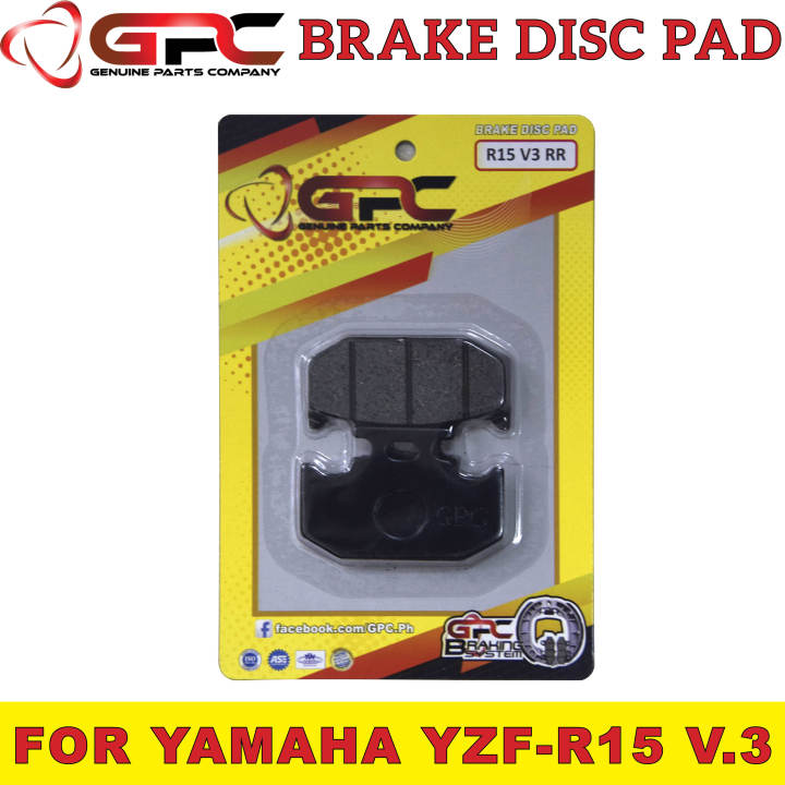 GPC Motorcycle Rear Brake Pads (Brake Disc Pads) for Yamaha YZF R15 ...