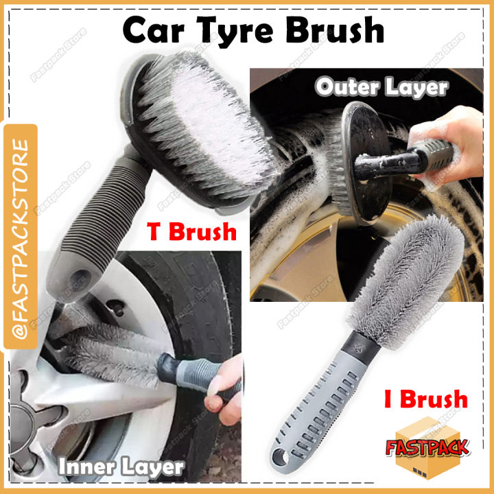 Car Motorcycle Tire Tyre Rim Cleaning Brush Scrubbing Washing Dirt ...
