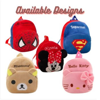 COD TFL Cartoon Themed Fluffy Kids Backpack Baby Small Plush Cartoon ...