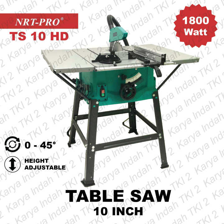 Table Saw 10" NRT-PRO TS10HD Mesin Gergaji Meja Potong Kayu RTS 10 Inch ...