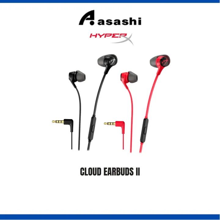HyperX Cloud Earbuds II Gaming Earbuds with Mic (Black/Red) | Lazada