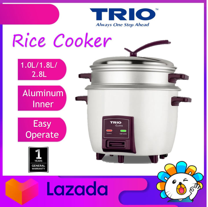 TRIO TRC-1003 1.0L / TRC-1803 1.8L / TRC-2803 2.8L RICE COOKER WITH ...