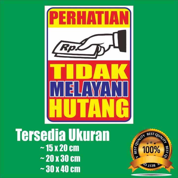 Stiker | Sticker TENTANG HUTANG WARUNG DESIGN BARU | Lazada Indonesia