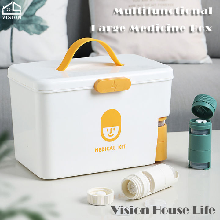 Vision Detachable Medicine Box with Portable Pill Box Household ...